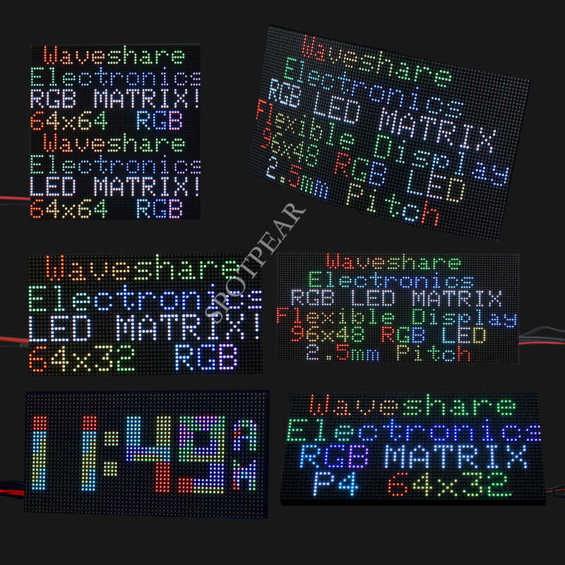 LED dot matrix display screen RGB full-color brightness adjustable ...