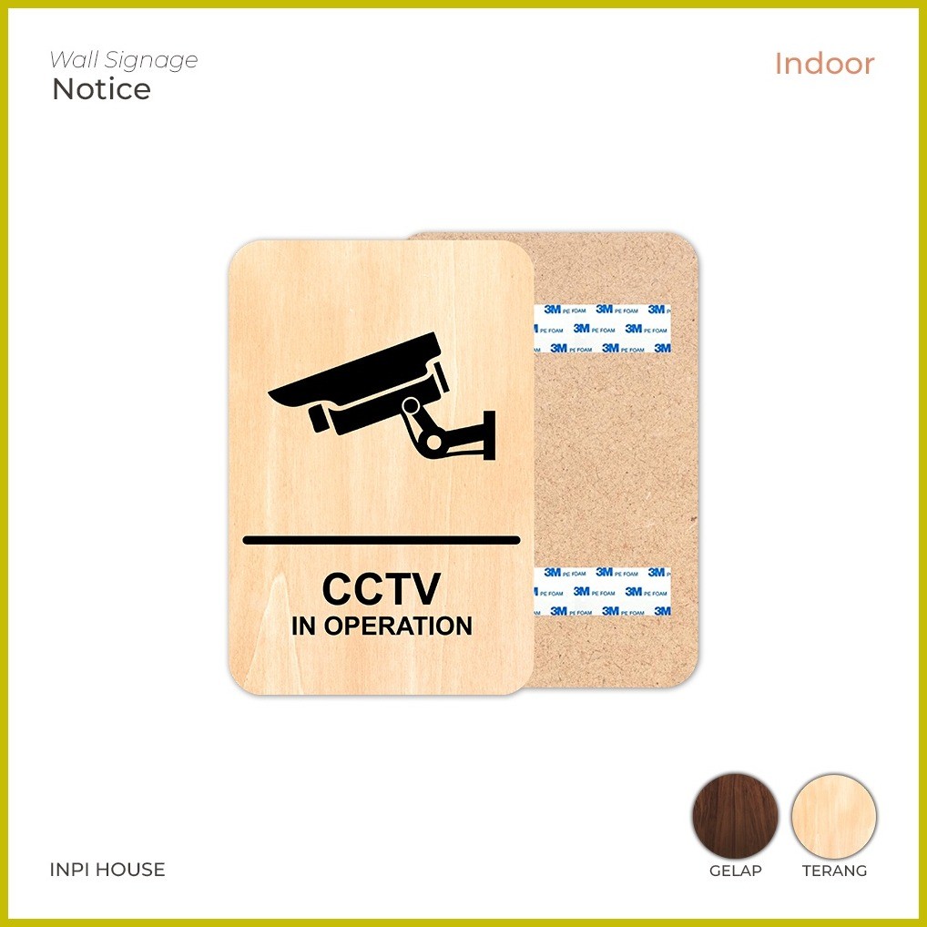 Wall sign cctv in operation - cctv Camera sign - cctv Camera Warning ...