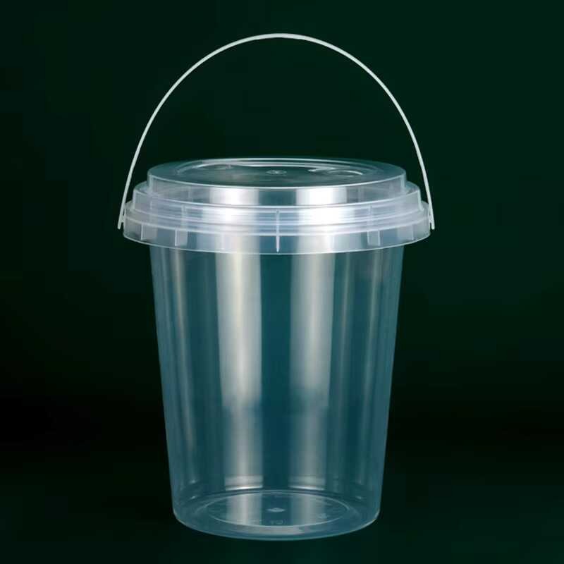 32 Oz Plastic Custom Disposable Bucket Pearl Drink Bubble Tea Dabba ...