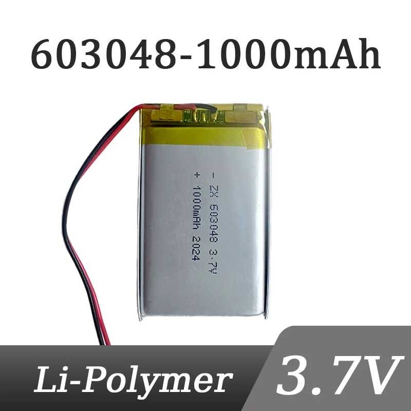 3.7V 3 Ff Lipo Cells 603048 1000Mah Rechargeable Battery 2.0Mm 2Pin ...