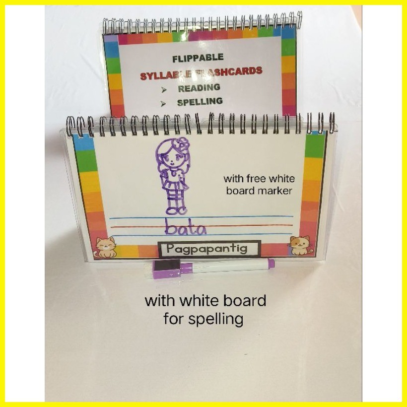 Flippable Syllable Flashcards for Word Formation in Filipino with white ...