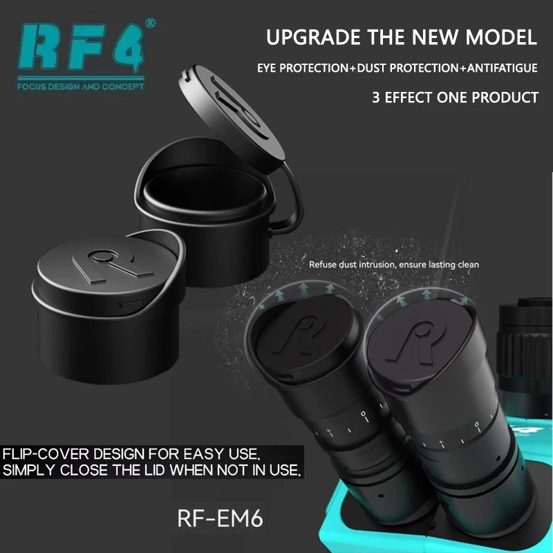 RF4 NEW RF-EM6 Microscope Eyepiece Dust Cover Dust Protection Cover Eye Protection+Dust ...