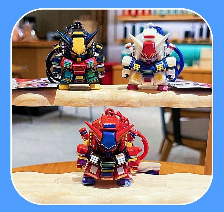 Original Gundam Style Robot Keychain Metal Anime Keyring Gift for Fans ...