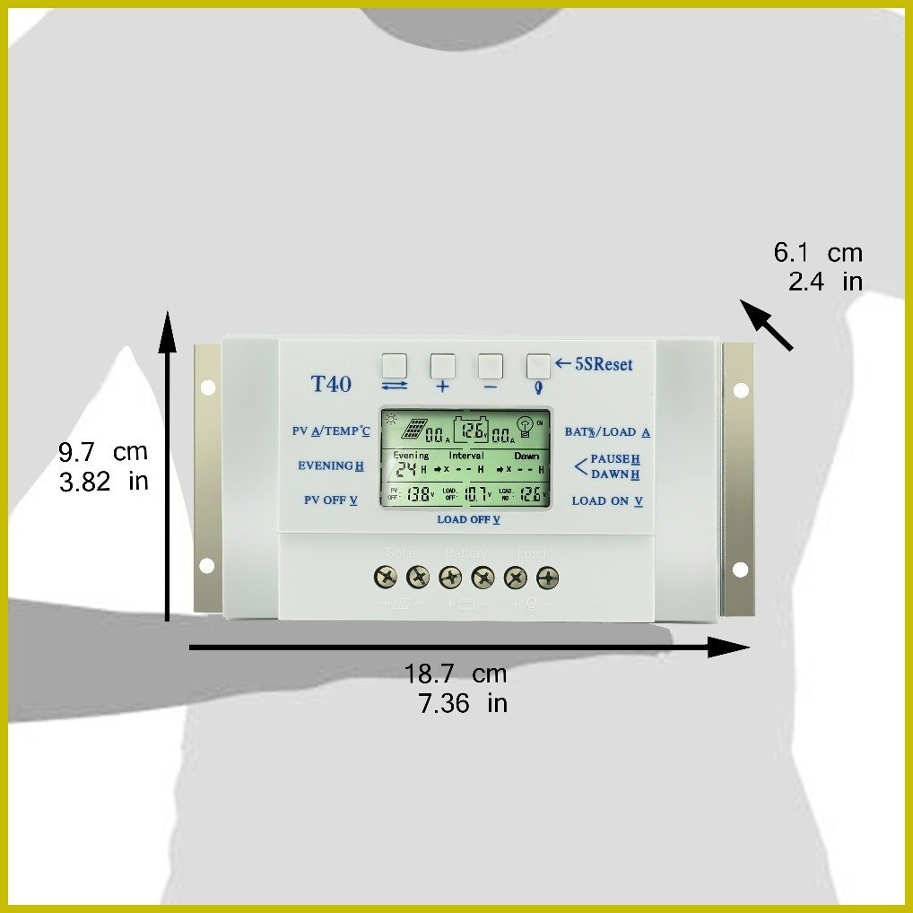 PowMr MPPT 20 30 40A Solar Charge Discharge Controller Regulator USB ...