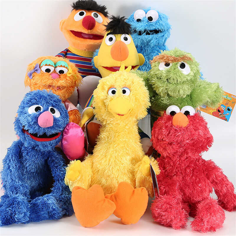 Xj Cute Plush Toy Dolls Featuring Cookie Monster Big Bird At Kermit The ...