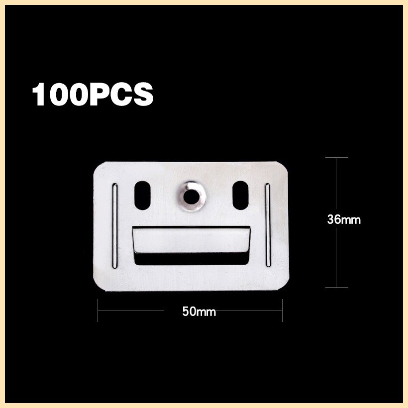 100pcs Wall Board Clip Stainless Steel Wall Cladding Clip Metal Clip ...