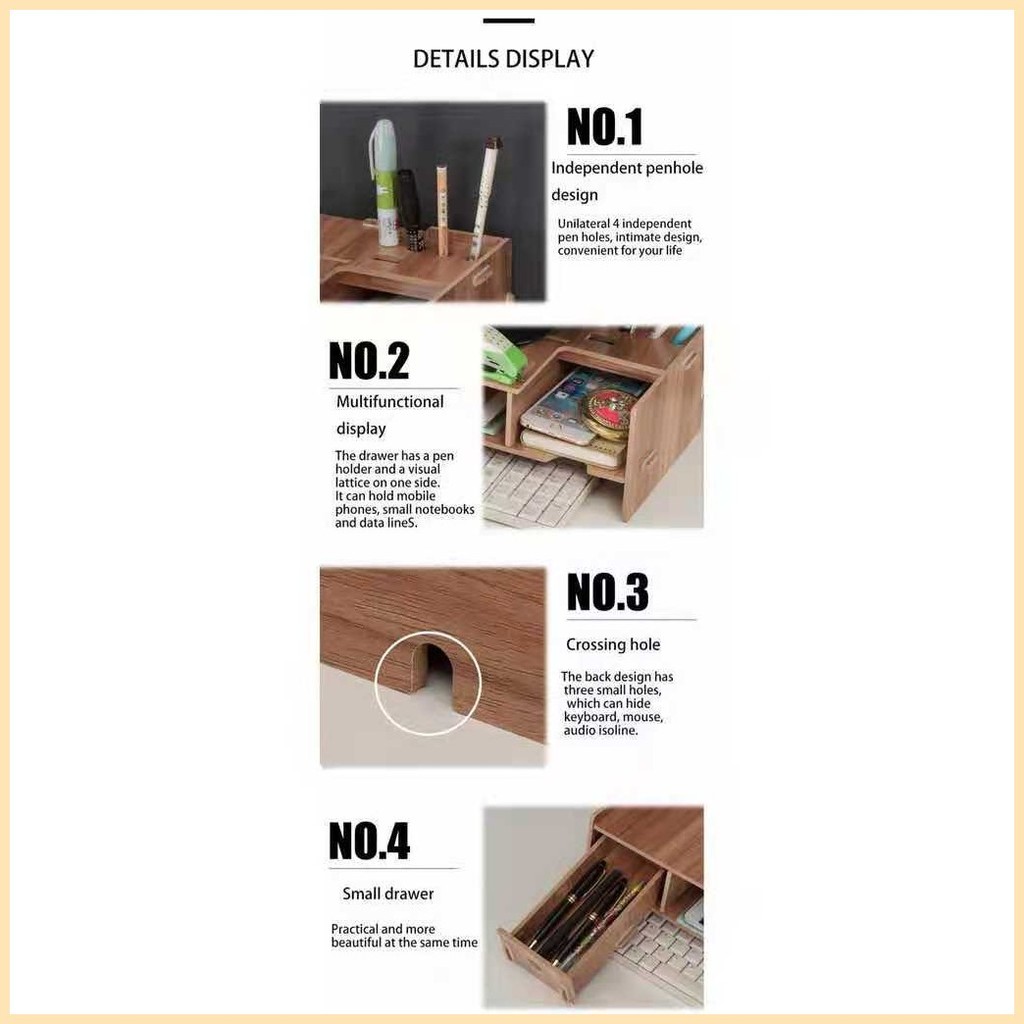 HOB TB-01 Laptop Computer Desk Neck Guard Monitor Heightening Rack ...