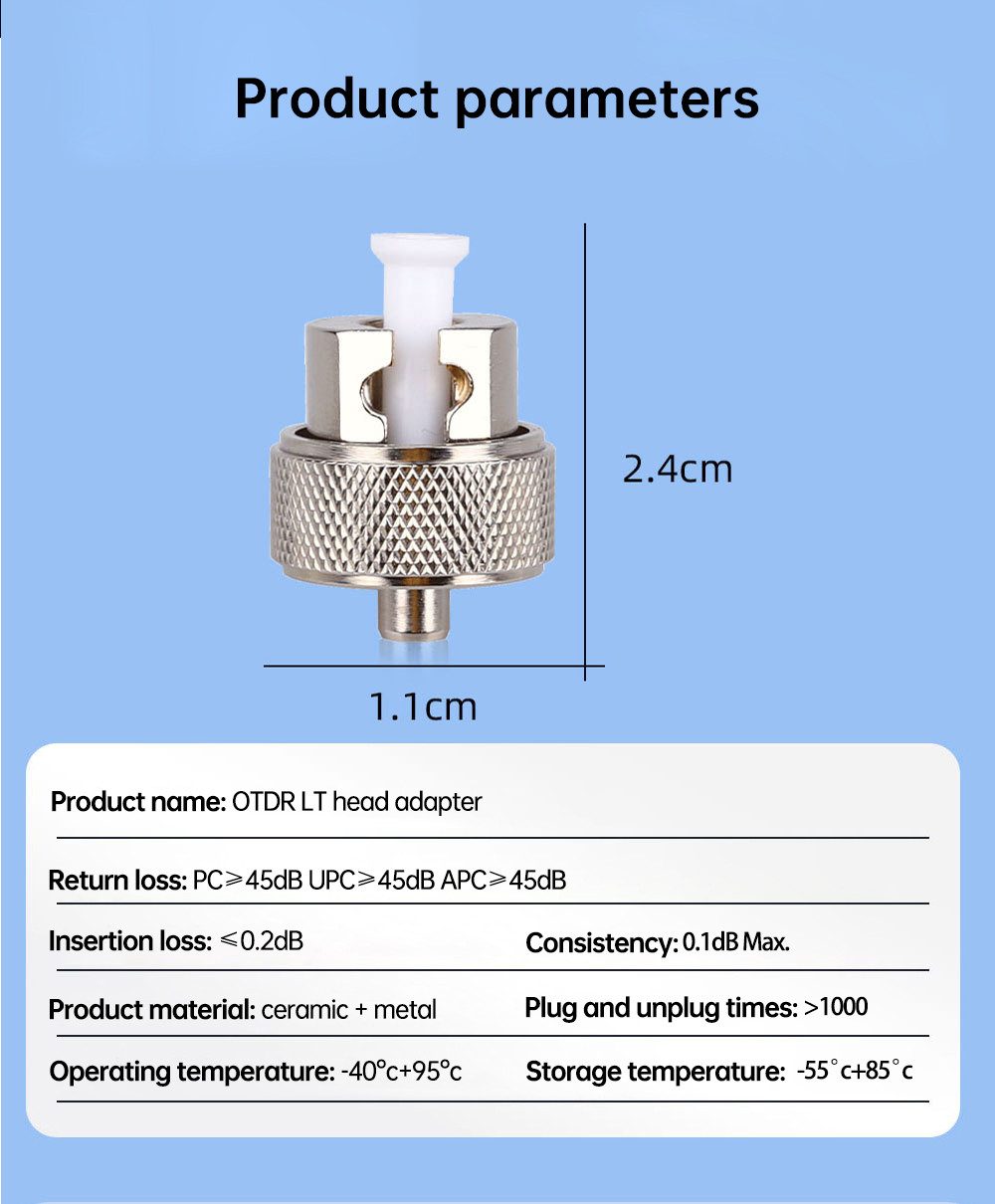 ZOERAX OTDR Fiber Optic Adapter LC Square Connector Optical Time Domain ...