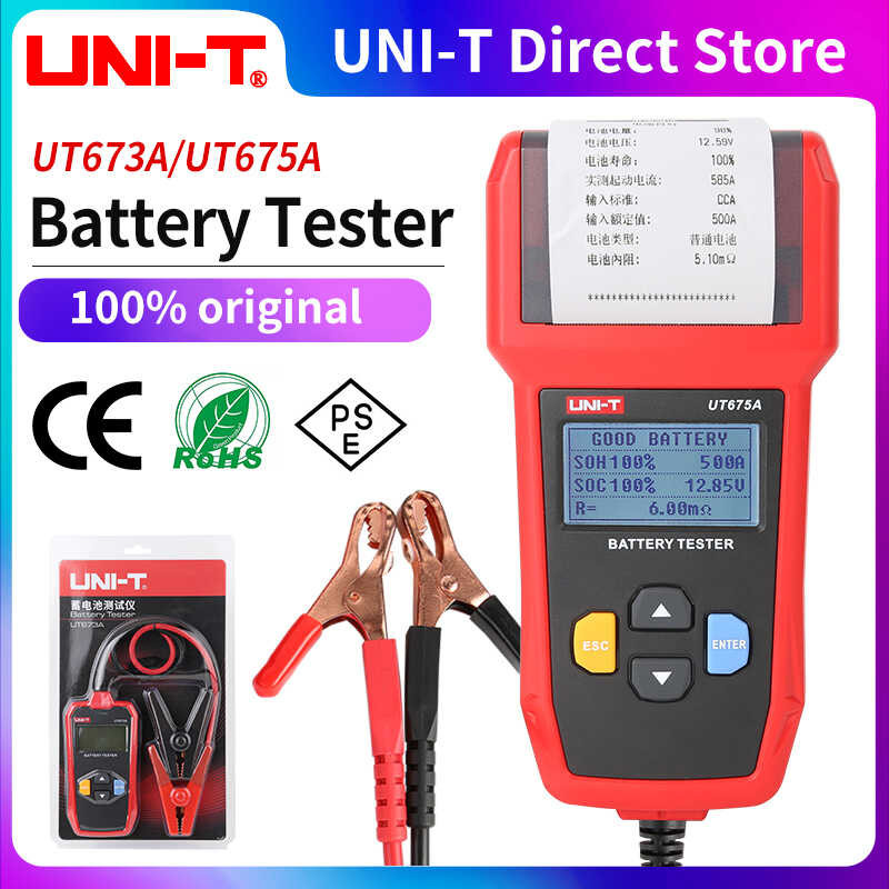 Uni-T Car Battery Ut673a Ut675a 12V 24V DC Load Capacity Meter Battery ...