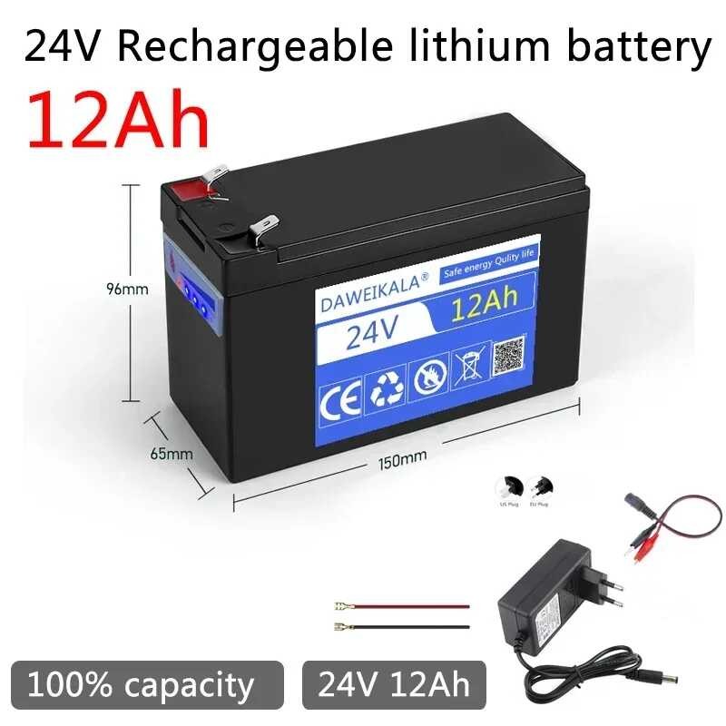 8 24V Battery Pack 18650 100% Capacity 12Ah Rechargeable Battery ...