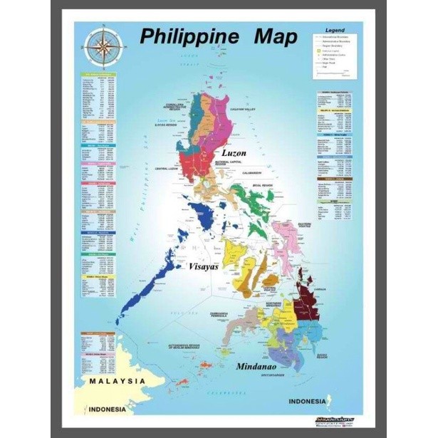 EDUCATIONAL POSTER TARPAULIN PHILIPPINE MAP BIG SIZE 2X3FT | Shopee ...
