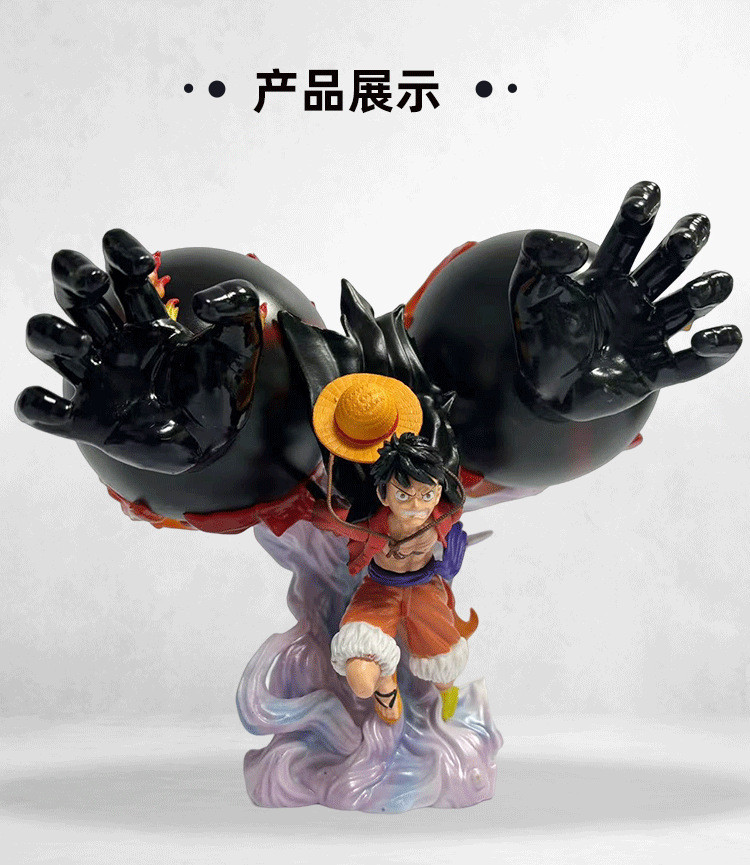 One Piece GK Double Fist Luffy Three-speed Grizzly Gun Luffy Straw Hat ...