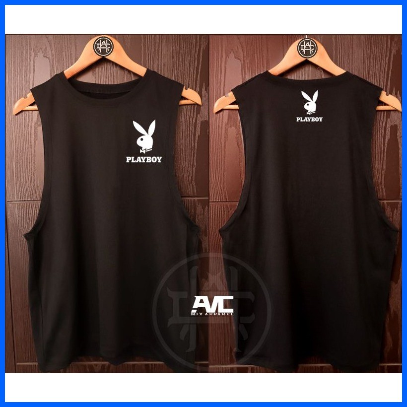 ⊙ PLAYBOYy Premium Muscle Tee's Sando for Men with Front and Back print ...
