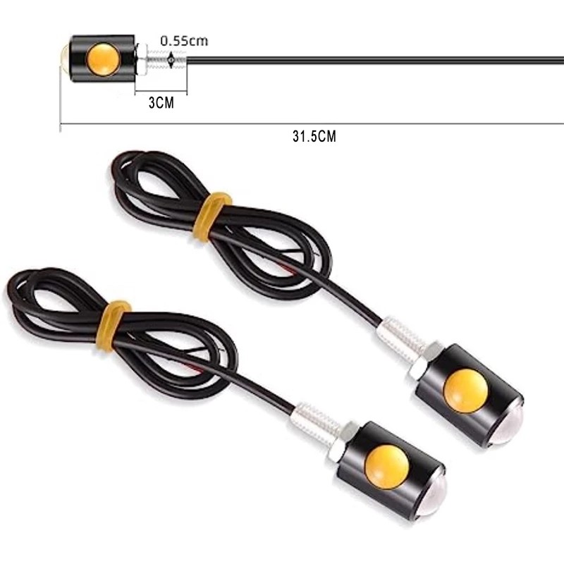 MOTOX 2PCS / Set Mini Led Side Signal Light Universal Signal Tampal Led ...