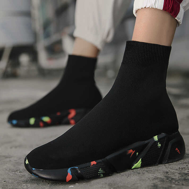 Sock 2 Shoes, New Couple Sports Shoes, High Top Sock Shoes, Student ...