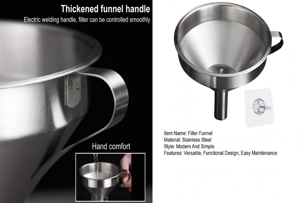 Multi-purpose Metal Funnel High Heat Resistant Stainless Steel Funnel ...