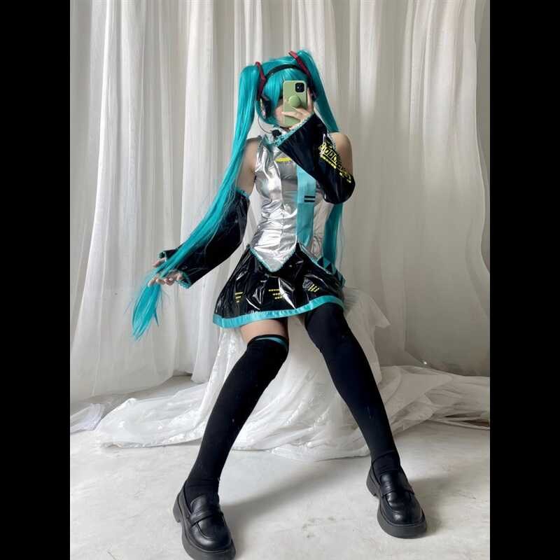Hatsune Miku MIKU Formula Clothes Patent Leather Cosplay Japanese Girls ...