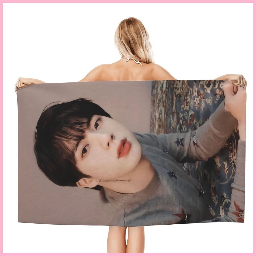 In stock】 BTS JIN Beach Towels Super-large Microfiber Bath Towels, Sand ...