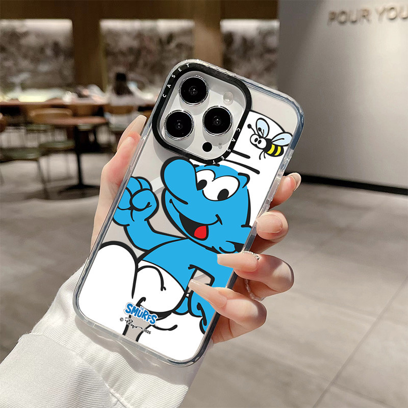 Jumbo Character Smurf Wireless Magnetic Charging Case Compatible For ...