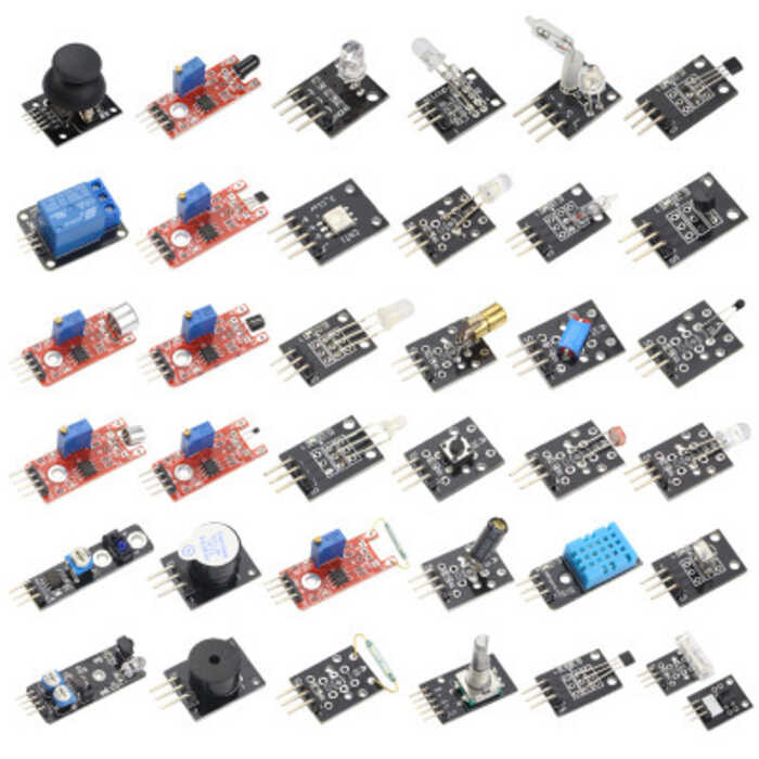Sensor kit includes 37 types of sensors and 37 types of sensors for ...
