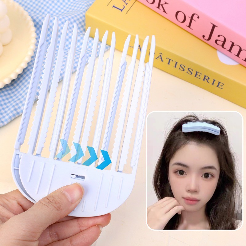 3/6Teeth Women Girls Fluffy Hair Roots Clip Curling Volumizing Bangs ...