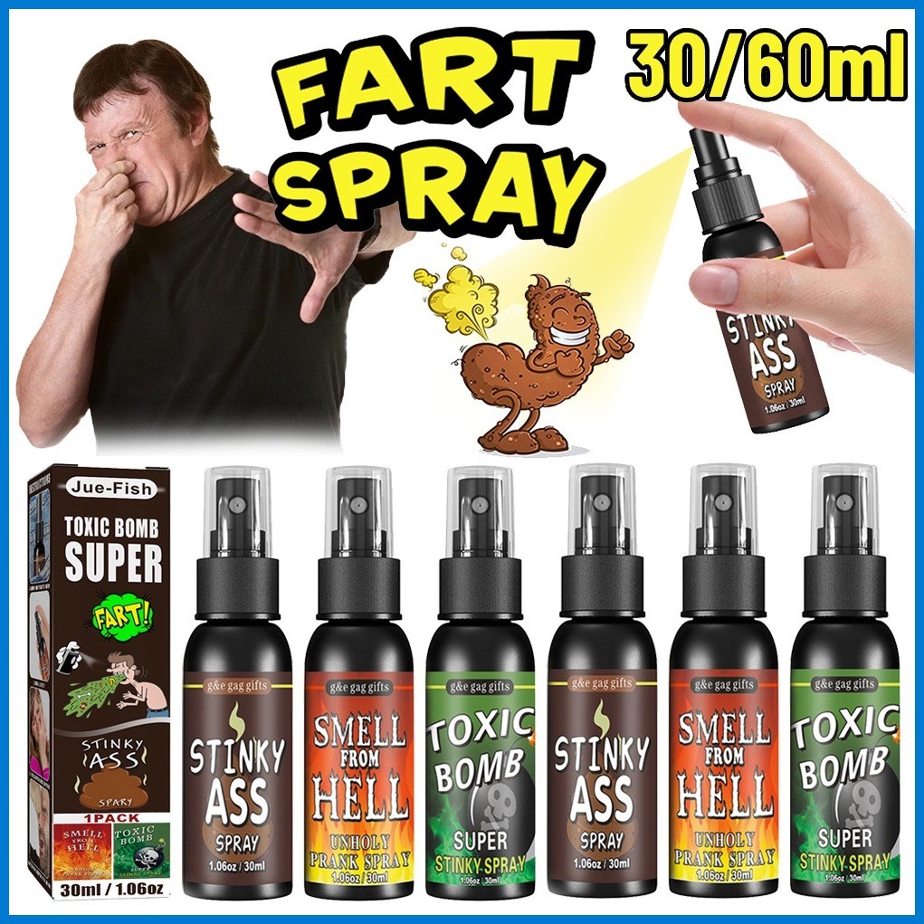 30/60ml Liquid Fart Spray Can Stink Bomb Ass-Smelly Stinky Gas Crap Gag ...
