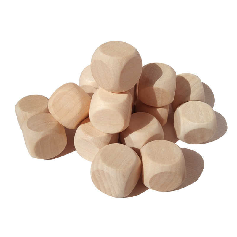 Dot Pattern, Blank Wooden Dice, Numbers, Handmade DIY Color Dice, Laser ...
