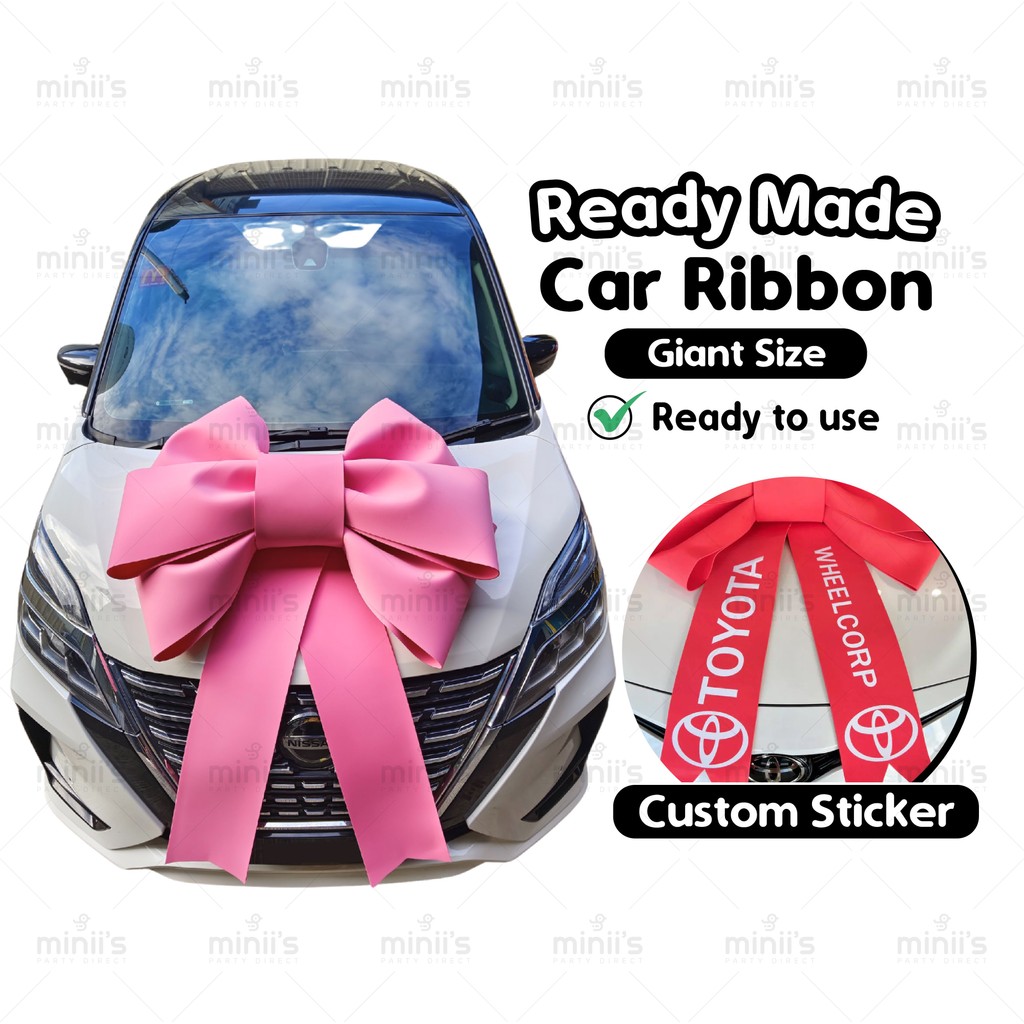 MINIIS Giant Big Ribbon For Car MADE Big Car Ribbon Kereta Big Car Bow ...
