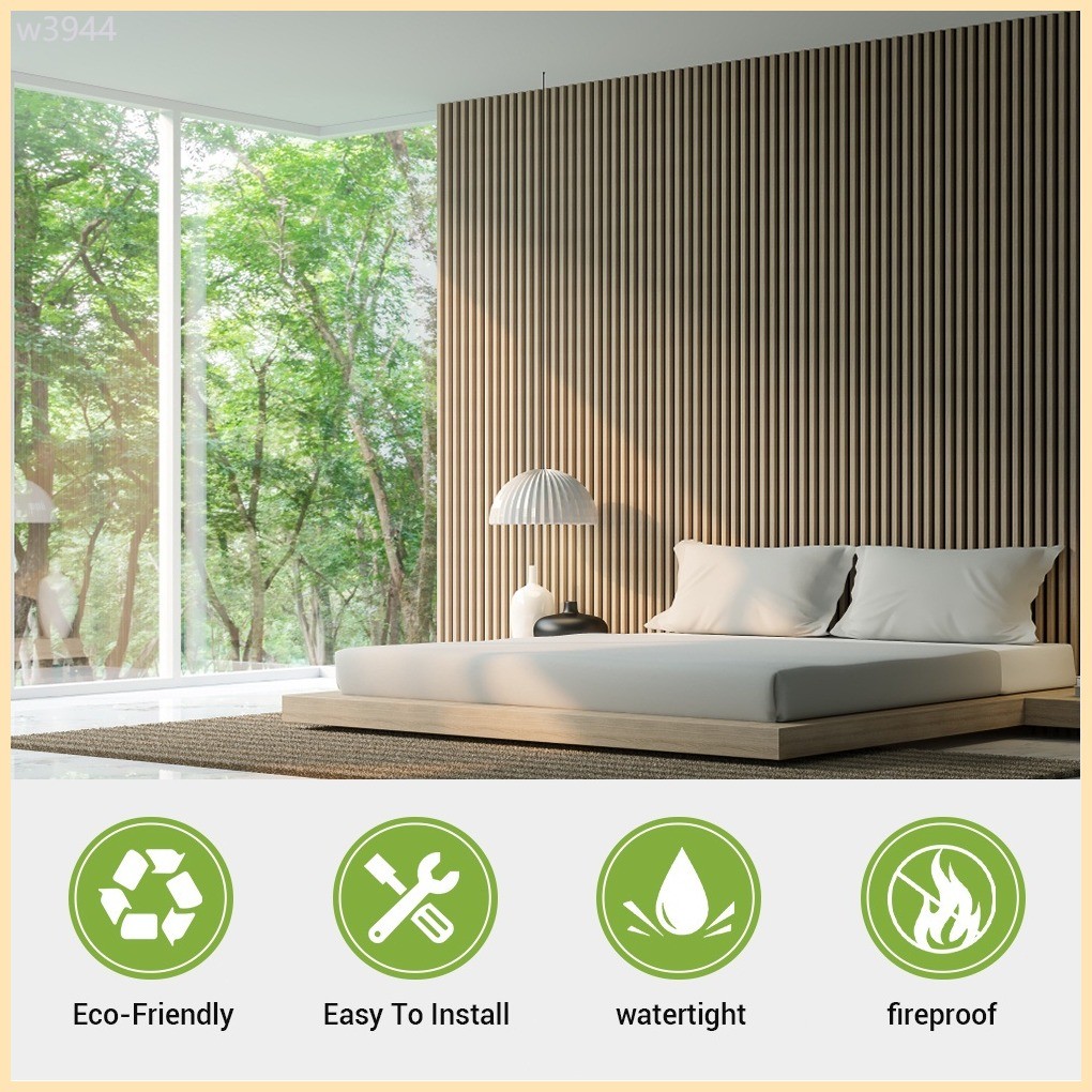 Solid Wood Wallpaper Sticker Waterproof Grille Design Ecological Board ...
