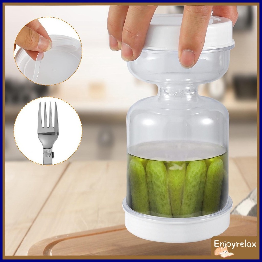 Pickle Container with Strainer Wet And Dry Separation Pickle and Olive ...