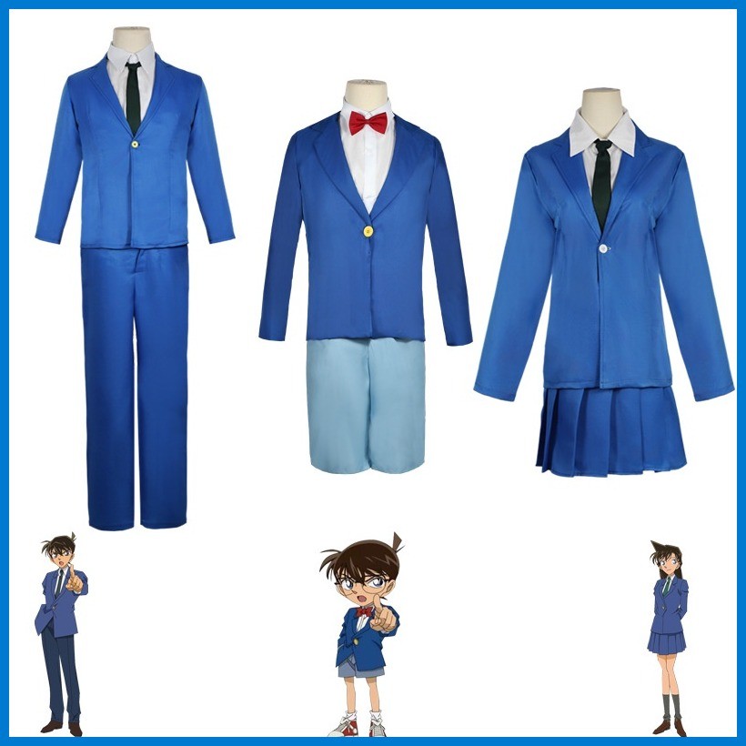 Anime Detective Conan Cosplay Costumes for Edogawa Conan Kudo Shinichi ...