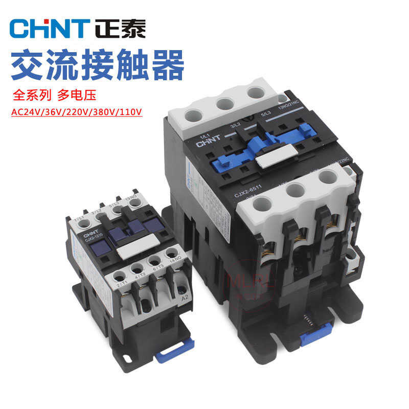 Chint AC contactor 220V single-phase CJX2-1210 1810 3210 6511 95 three-phase AC380V | Shopee ...