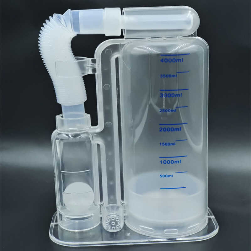 4000Ml Single- Breathing Trainer Lung Exerciser Incentive Spirometer ...