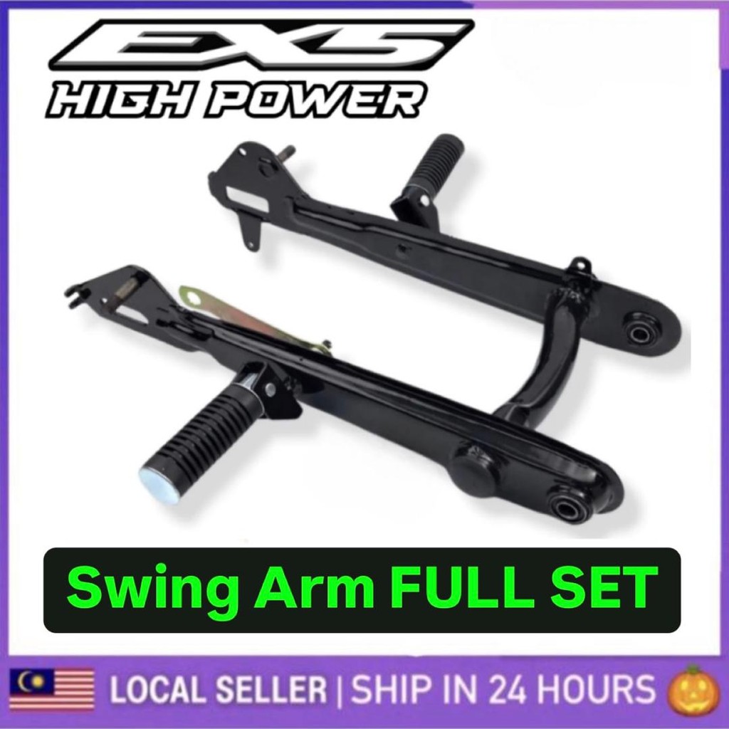 HONDA EX5 HI POWER C70 GBO FAME SWING ARM COMPLETE FULL SET BLACK EX5 HP HIGH POWER REAR FORK ...