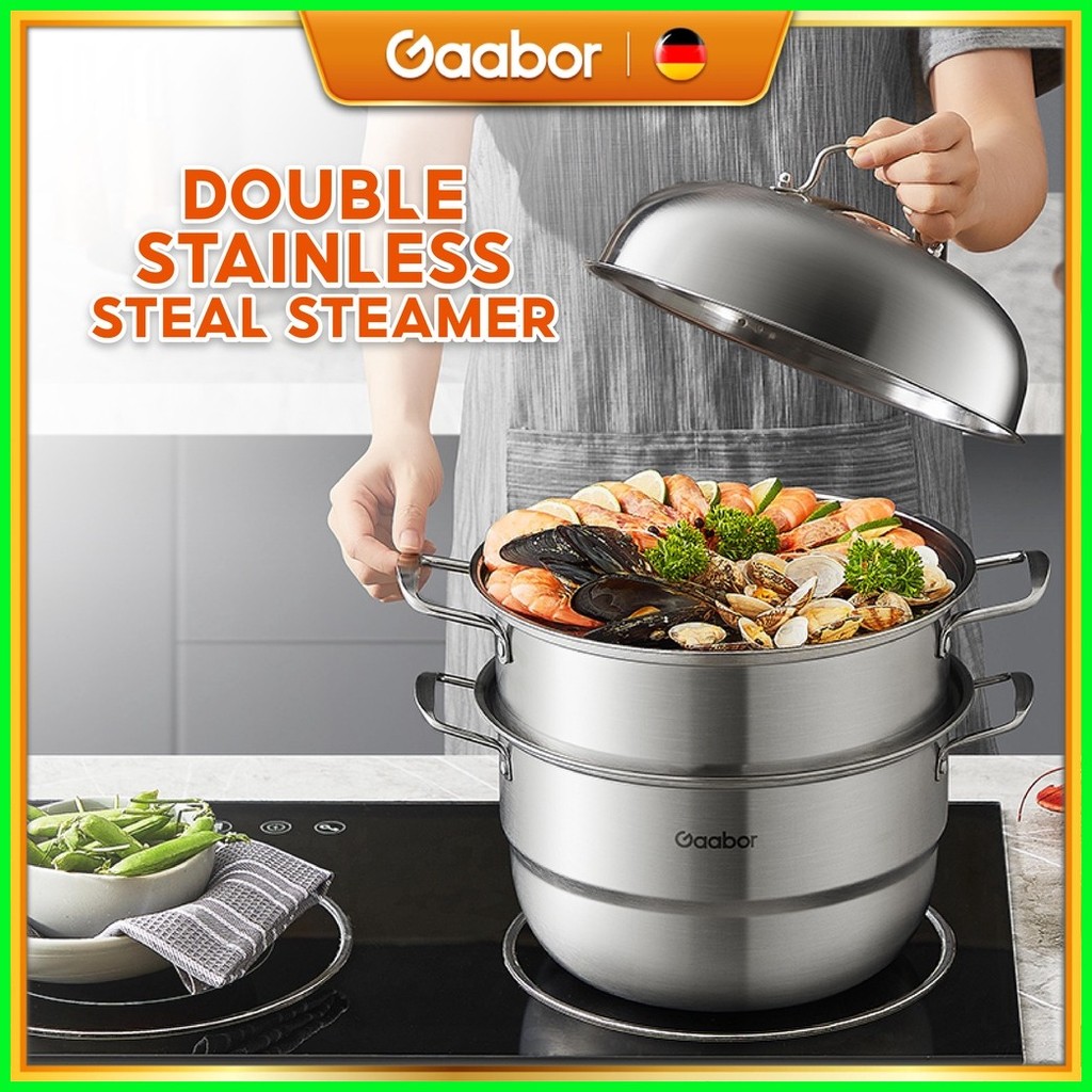 Gaabor Double-layer Stainless Steel Steamer | Shopee Philippines