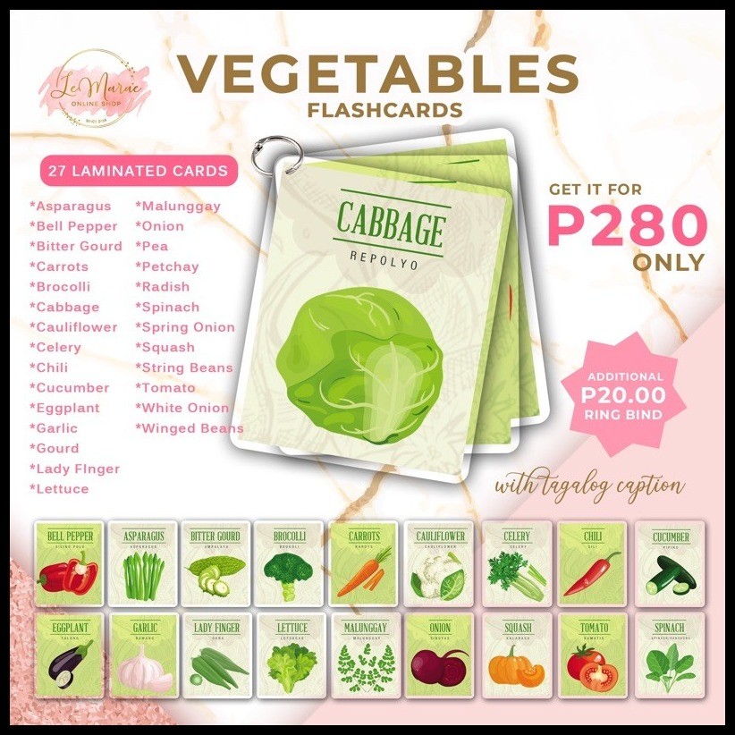 VEGETABLES COMPLETE MGA GULAY Tagalog Filipino Laminated Educational ...