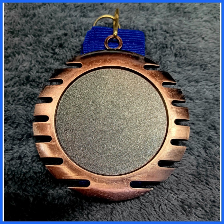 ∪ ♚ ♗ Blank Blue Lace Medals 6.5cm Gold/Silver/Bronze ( Customize ...