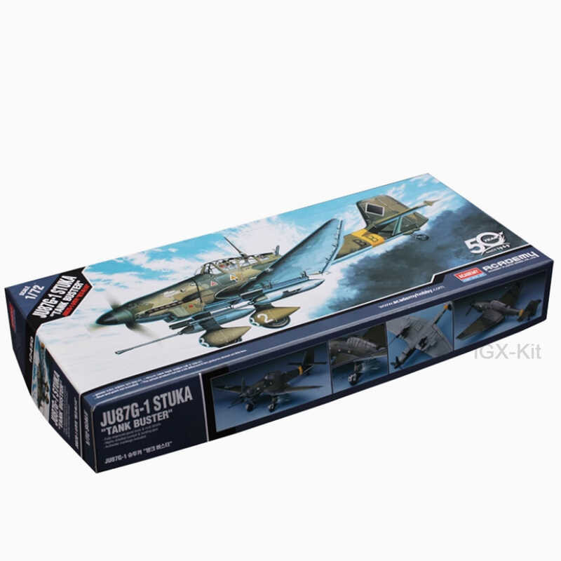 Academy 12450 1/72 Scale German JU87 JU87G-1 Stuka Tank Buster Bomber ...