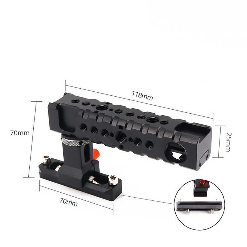 Cage Camera Rig Top Handle Hand Grip 70Mm NATO Rail Cold Shoe Mount ...
