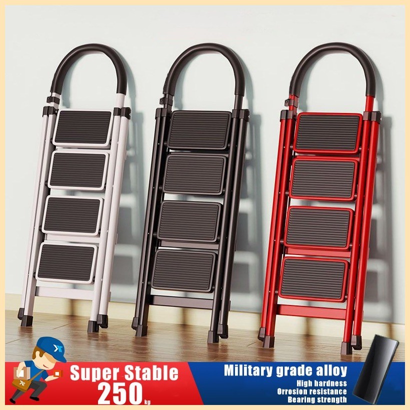 Ladder | 3/4/5/6 Steps Metal Folding Ladder Household Steel Ladder ...