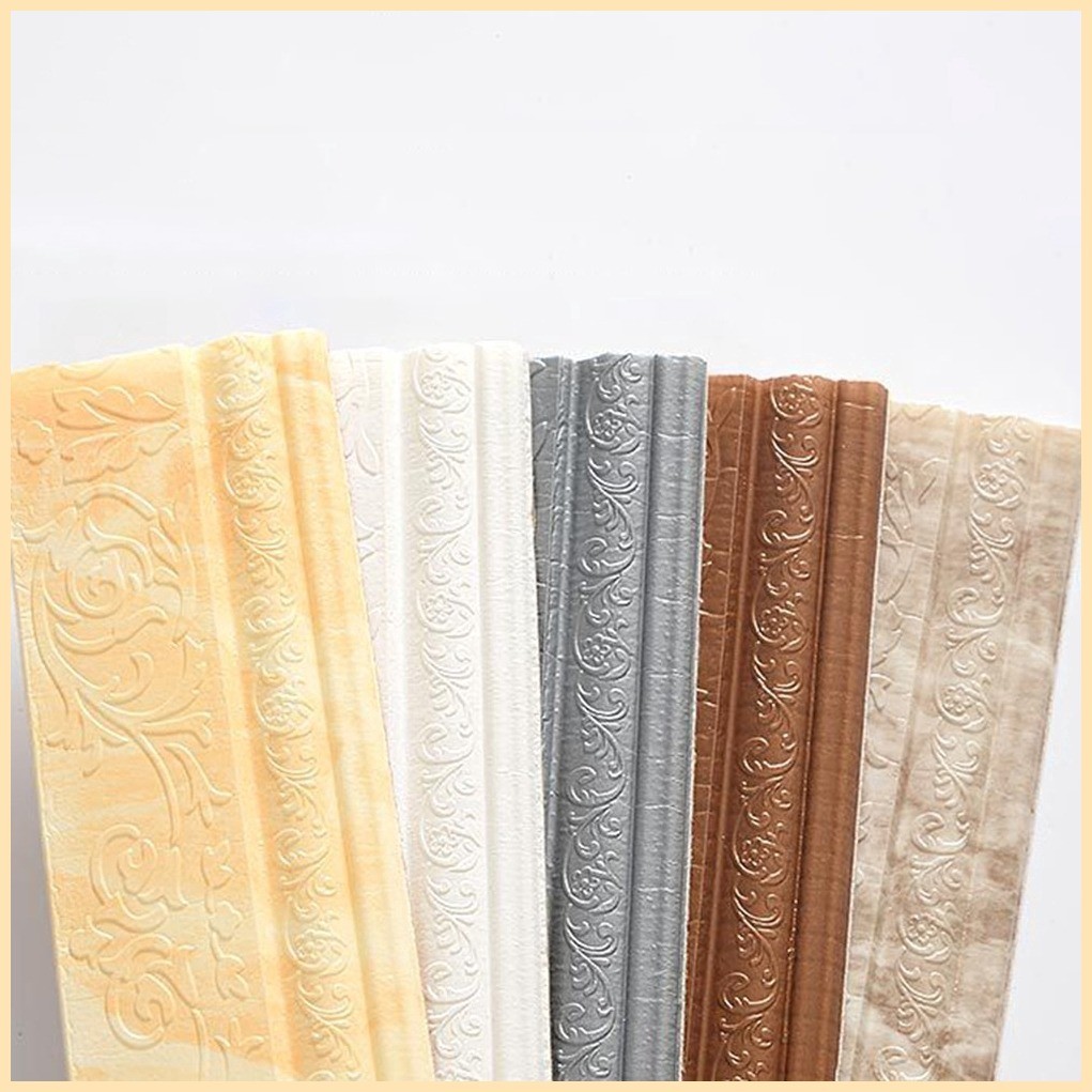 Self-adhesive Baseboard Wall Stickers PVC 3D Skirting Sticker Foot Line ...