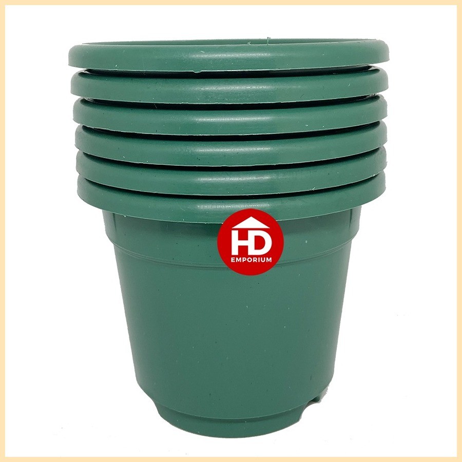 Round Plant Pots 11 cm (6 pcs) hard plastic flower pots #5505 paso ⚽︎⭐ ...