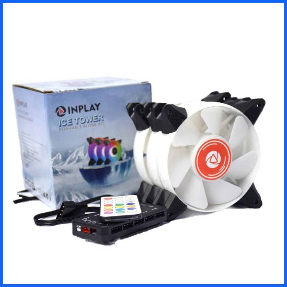 ☎ INPLAY ICE TOWER RGB FAN 3 IN ONE KIT | 3PCS 12CM Cooling fan | RGB ...