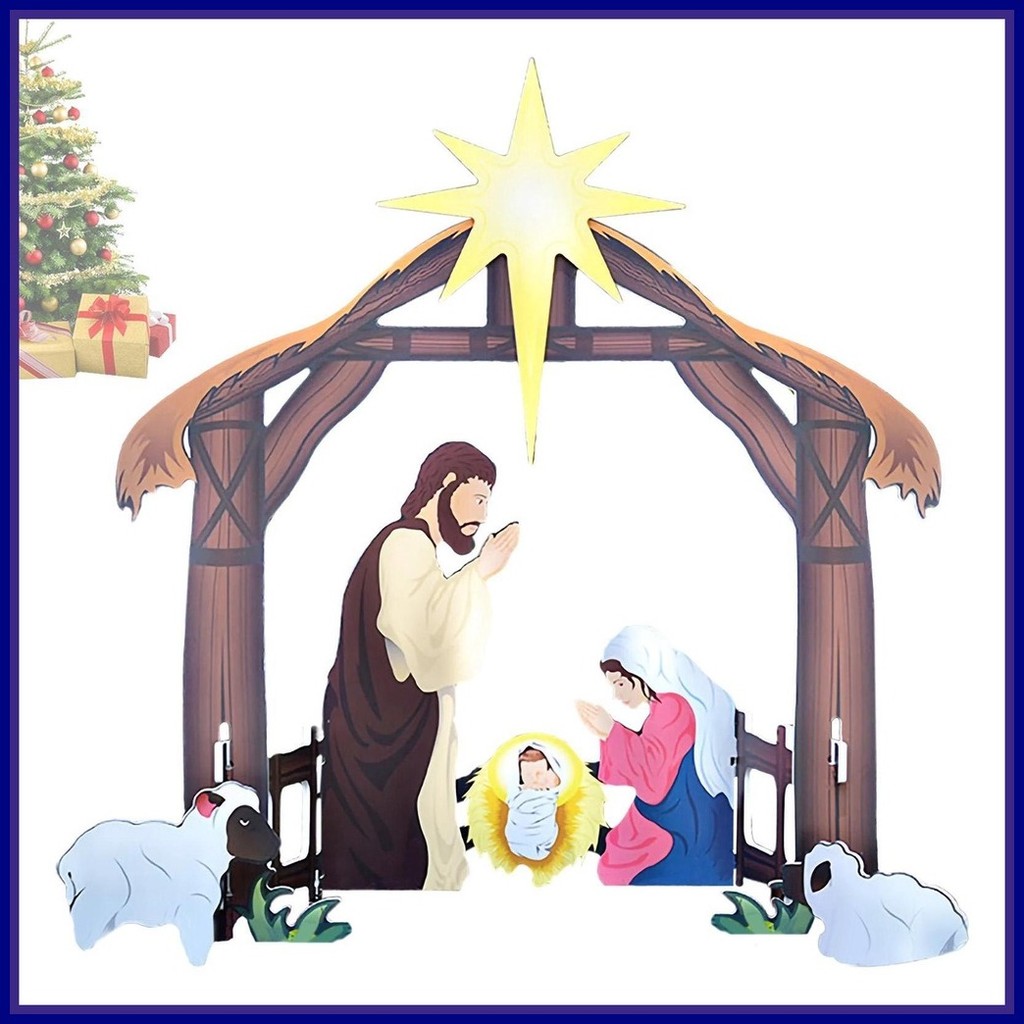 Nativity Scene Outdoor Yard Set Weatherproof Christmas Outdoor Nativity ...