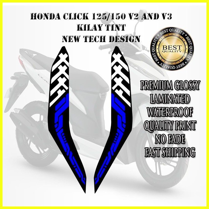 ☃ Honda Click 125i and 150i V2,V3 and V4 Kilay Tint Decal Matrix ...