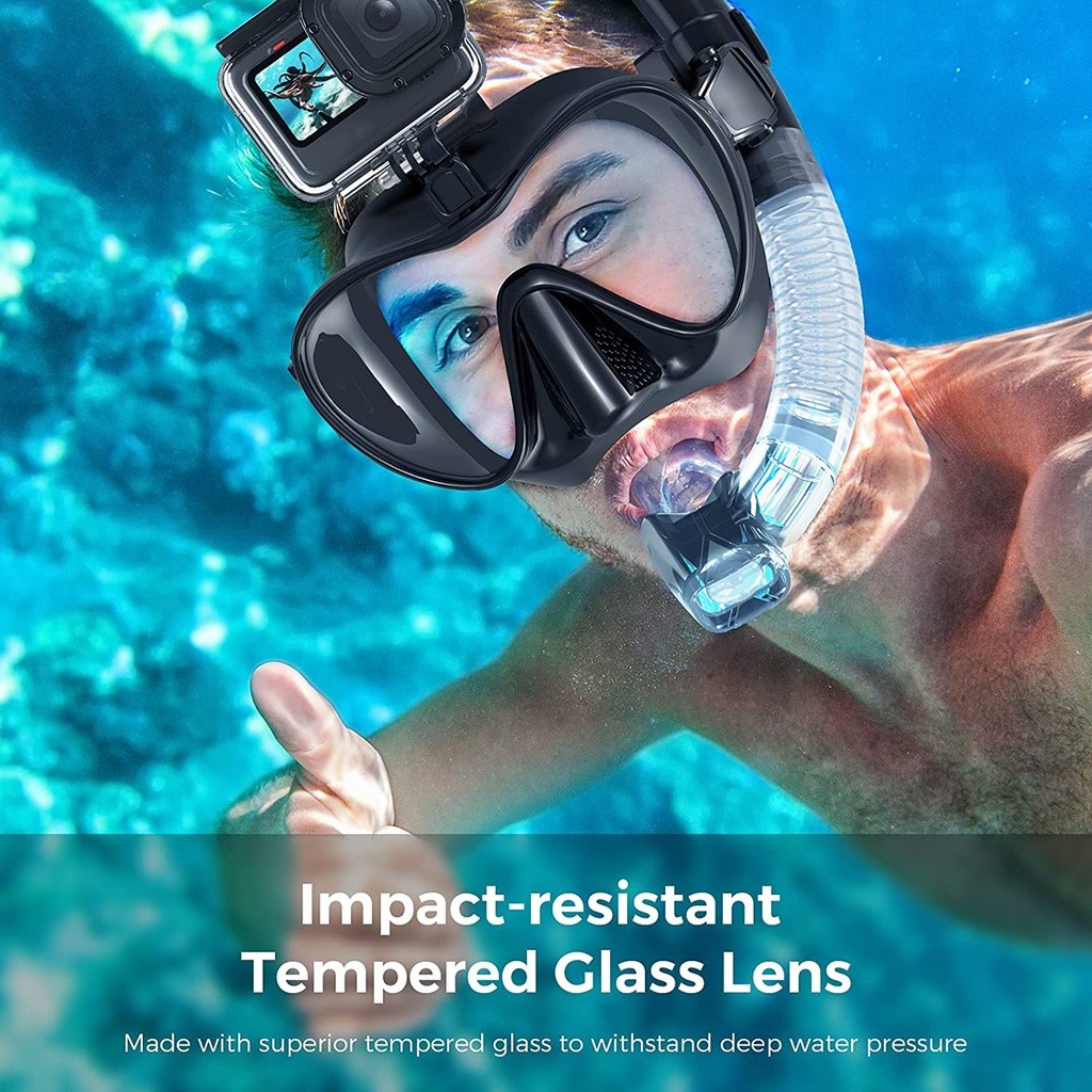 NEW Snorkeling Set Dry Top Anti Fog HD Aqua Diving Goggles Adult Diving ...