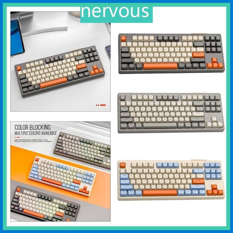 ,,NERV M87 Rechargeable Mechanical Keyboard BT5 0 2 4GHz Two Modes Type ...