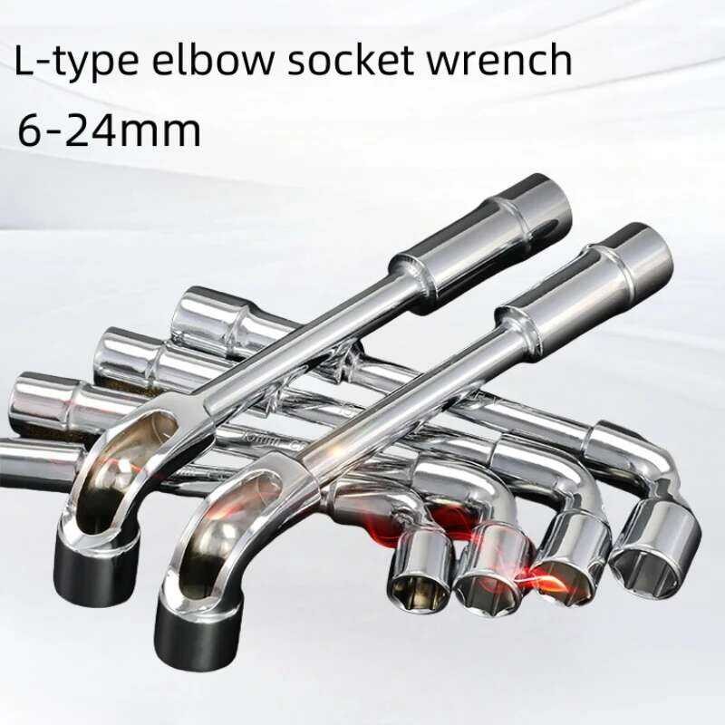 W L Type Pipe Perforation Elbow Wrench Double Outer Hexagon Socket ...