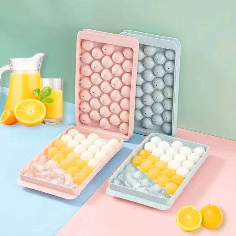 33 Grids Stackable DIY Ice Cube Tray Ball Mould Maker Round Big Jelly ...