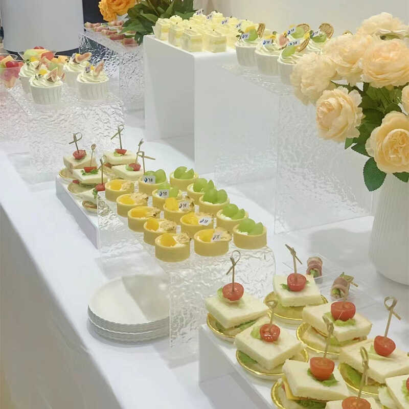 Acrylic Dessert Table Display Three four piece set Dim sum cake buffet ...